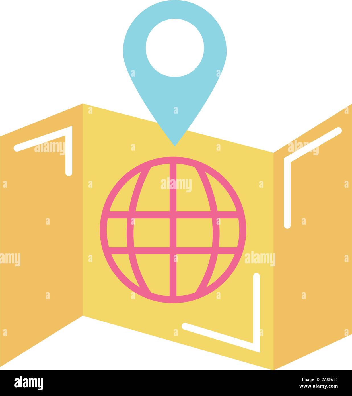 Isolated gps mark and global sphere vector design Stock Vector Image ...