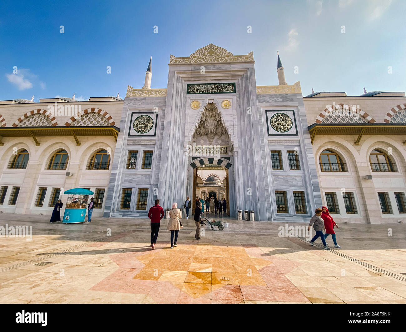 October 30, 2019. Istanbul Camlica Mosque. Turkish Camlica Camii. The ...