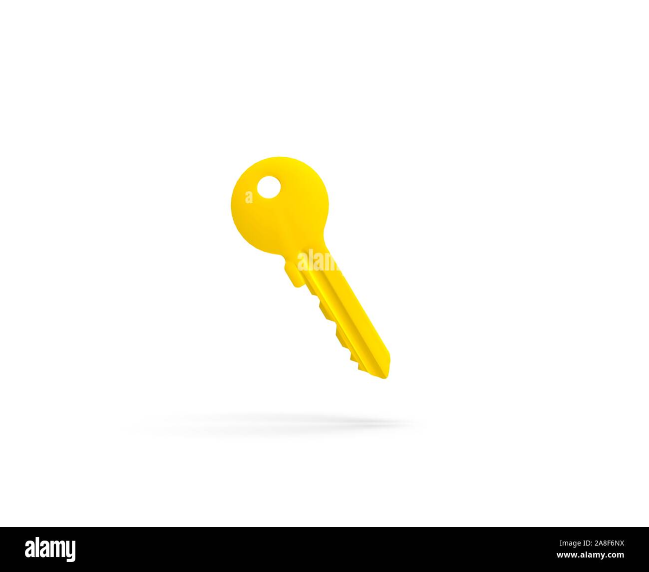 Key isolated object 3D Rendering Stock Photo - Alamy