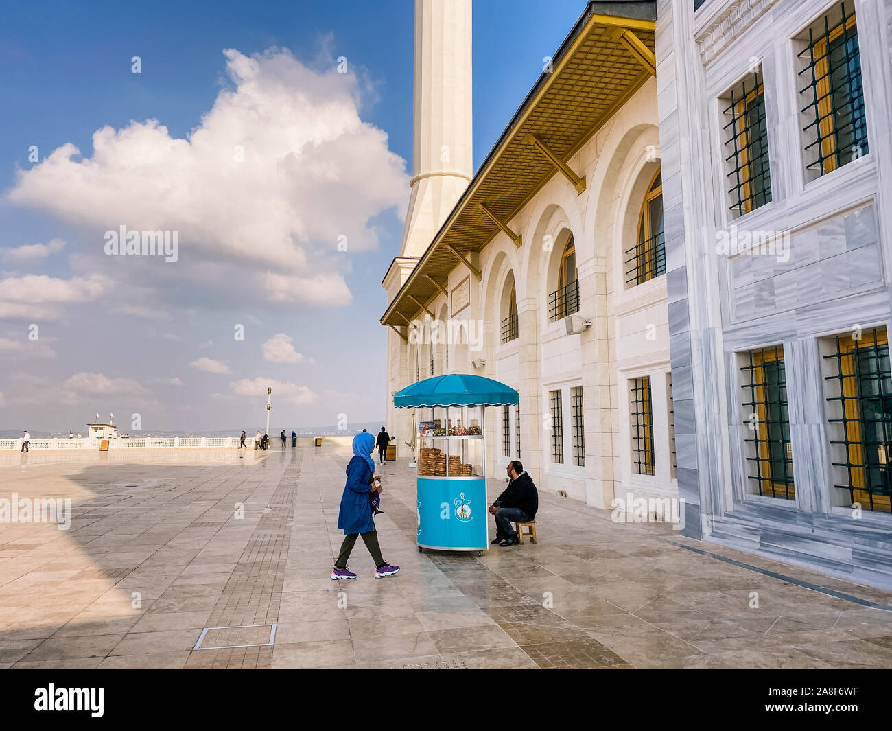 October 30, 2019. Istanbul Camlica Mosque. Turkish Camlica Camii. The ...