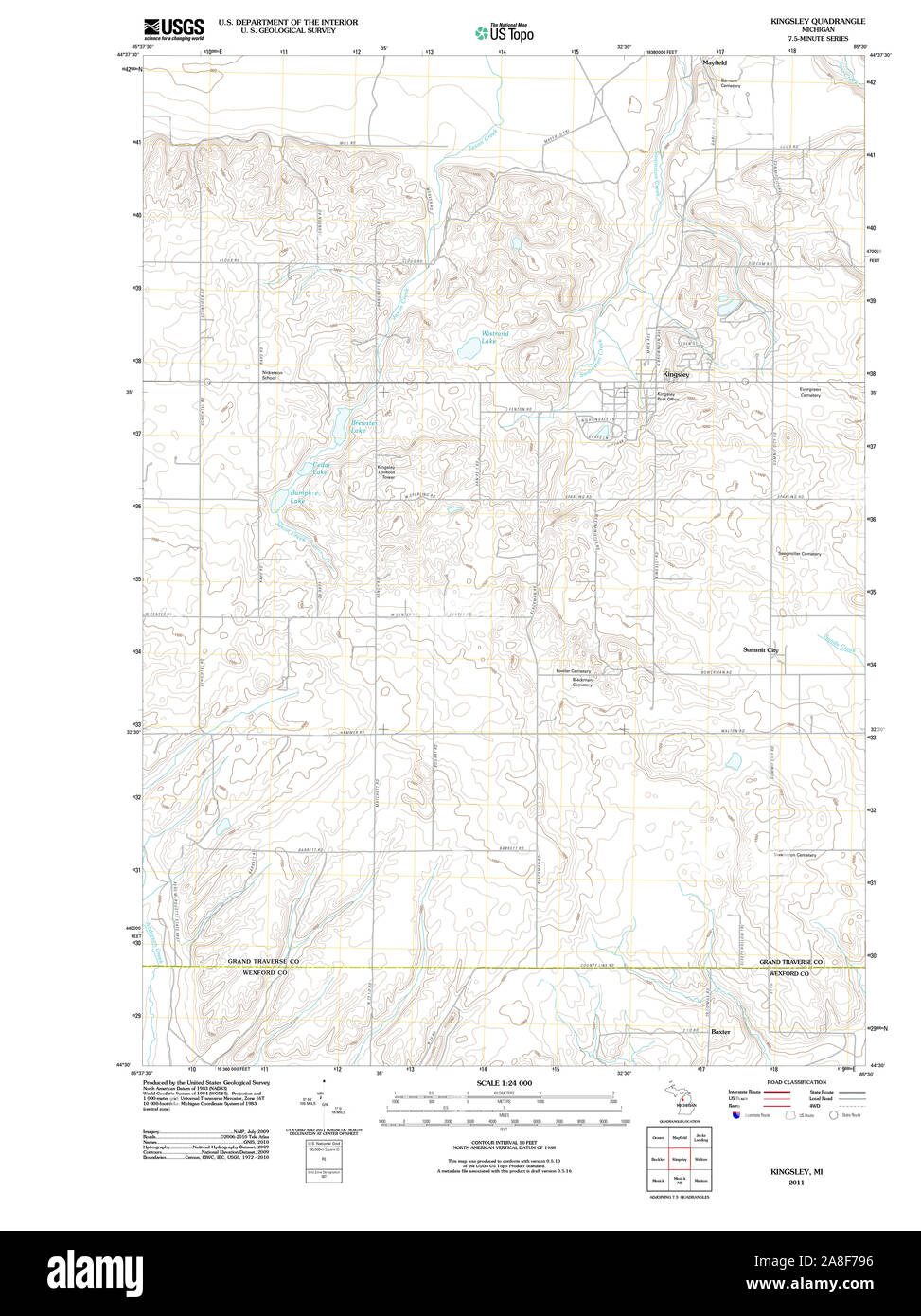 Map of kingsley hi-res stock photography and images - Alamy