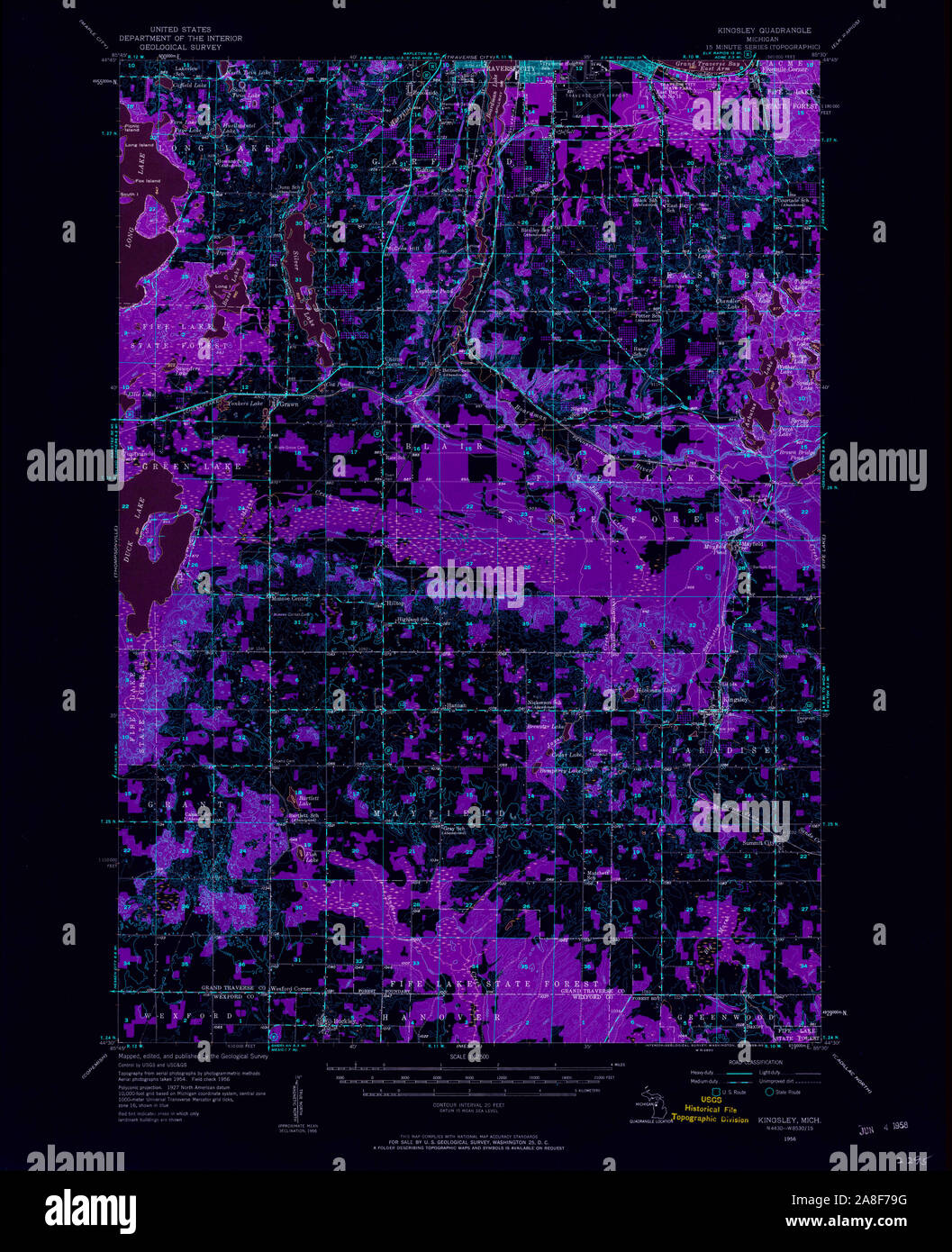 Map of kingsley hi-res stock photography and images - Alamy