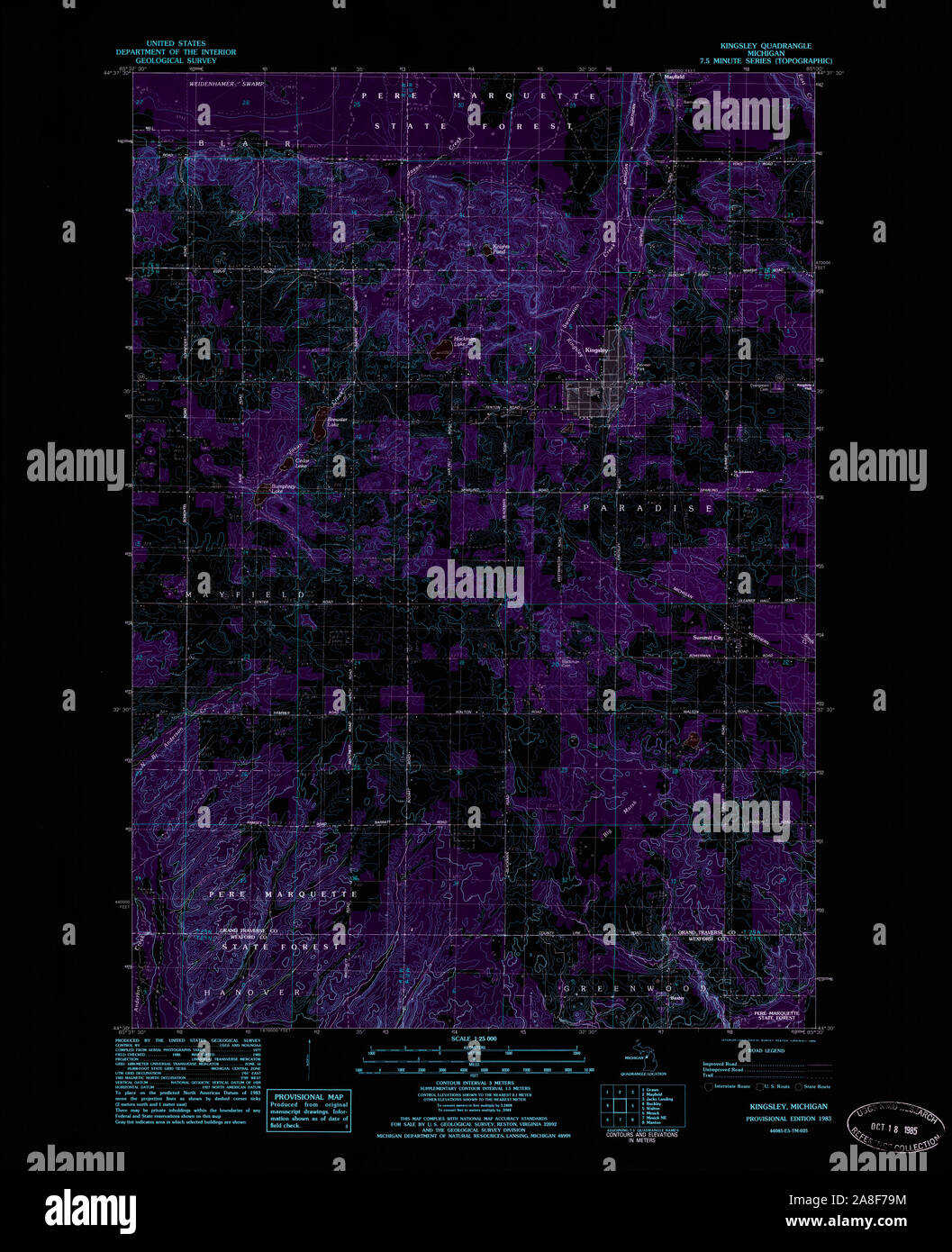 Map of kingsley hi-res stock photography and images - Alamy