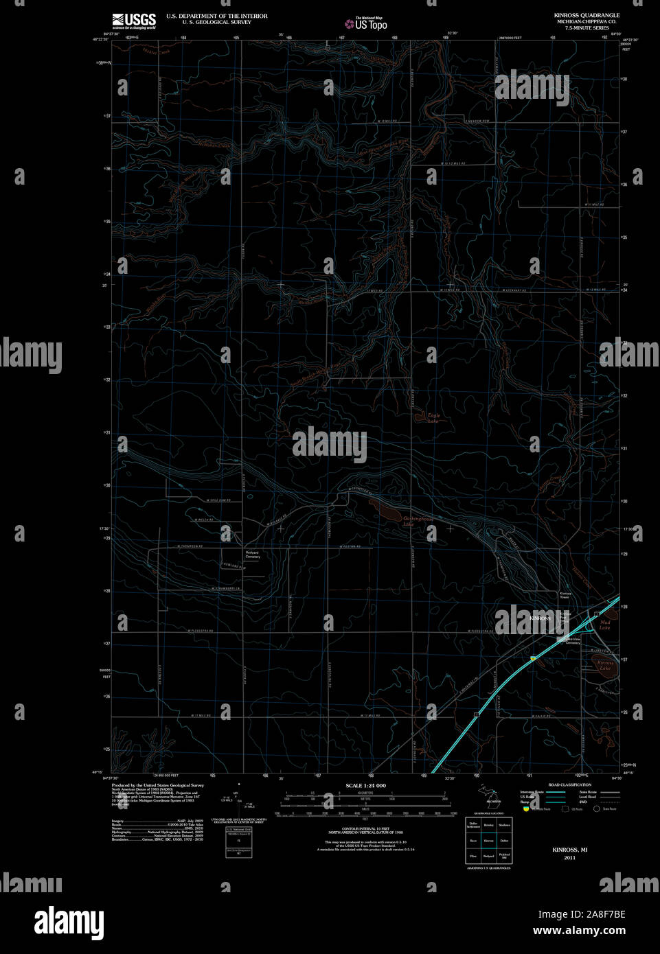 Kinross map hi-res stock photography and images - Alamy