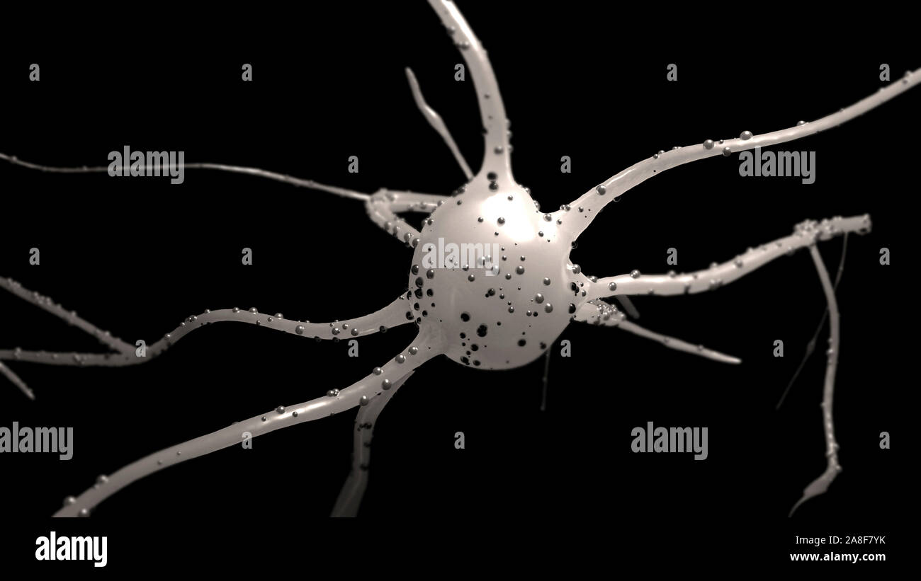 Nerve cell, illustration Stock Photo - Alamy