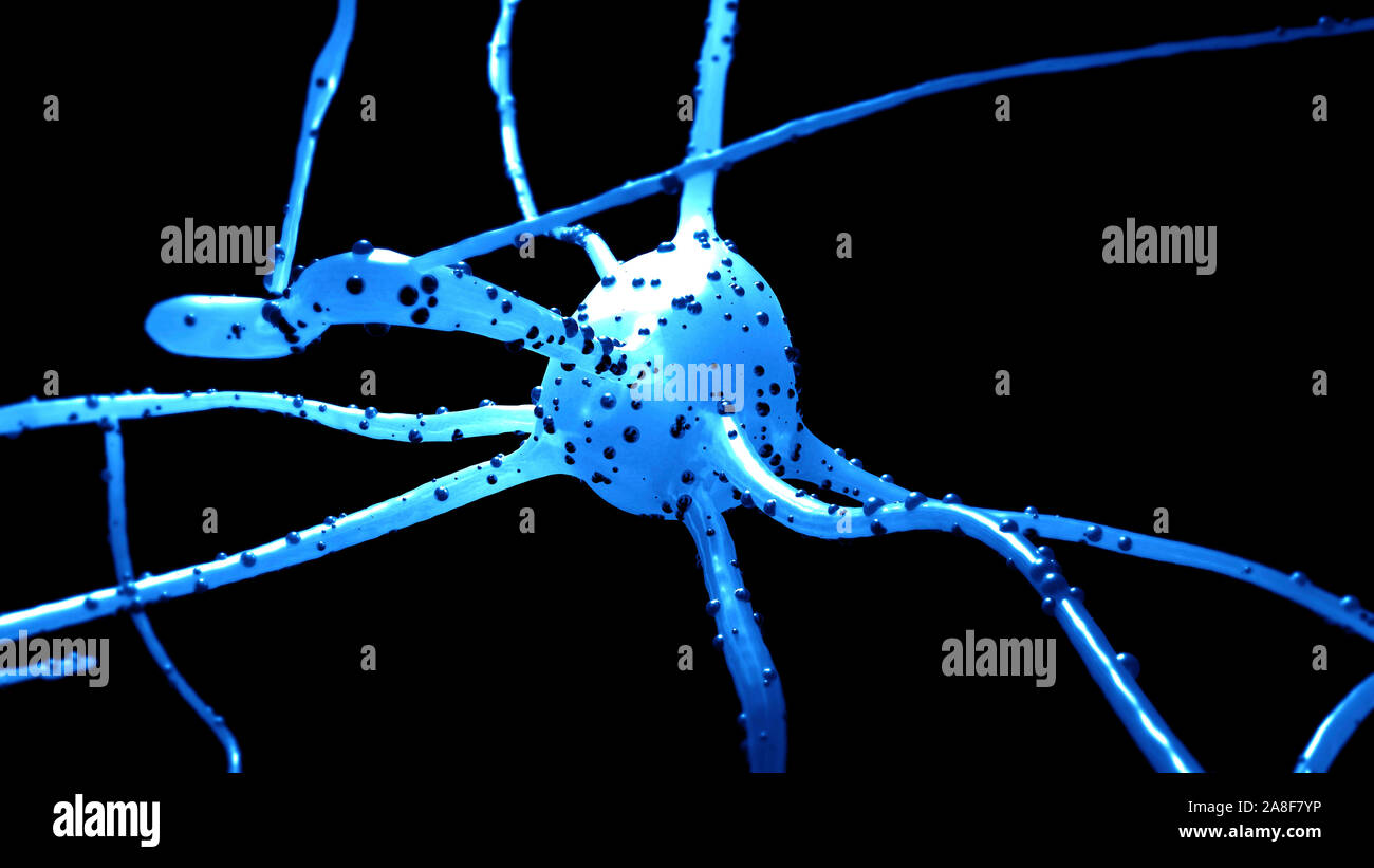 Nerve cell, illustration Stock Photo - Alamy