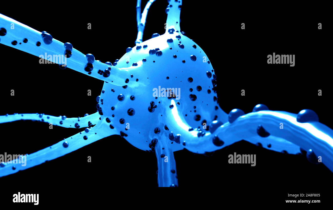 Nerve cell, illustration Stock Photo - Alamy