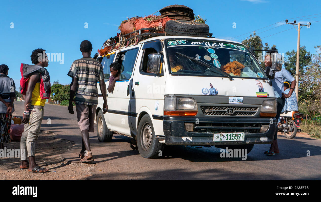 Minivan public transport Ethiopia Stock Photo - Alamy