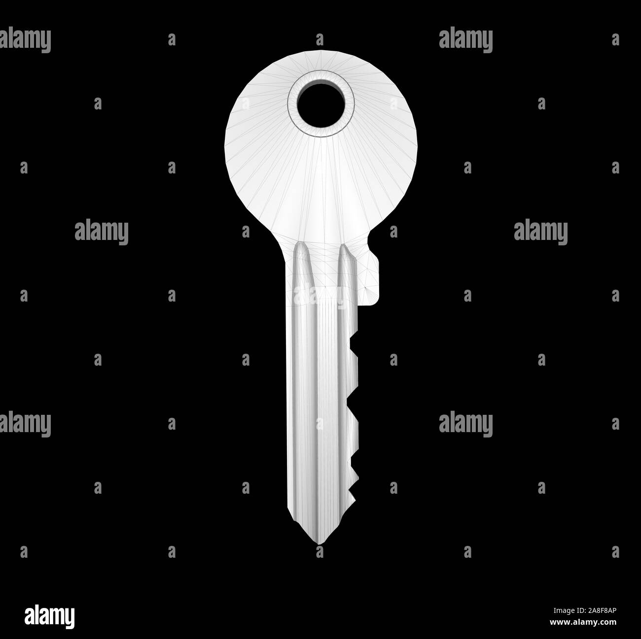 Key isolated object 3D Rendering Stock Photo - Alamy