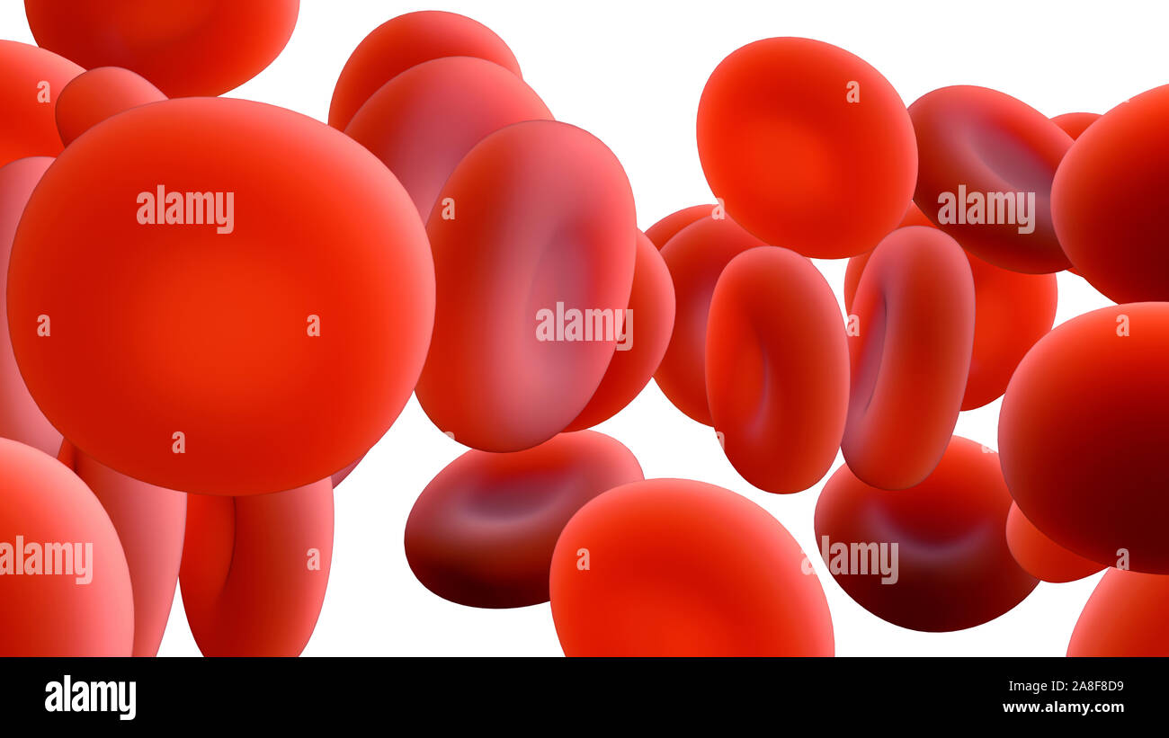 Red blood cells, illustration Stock Photo - Alamy