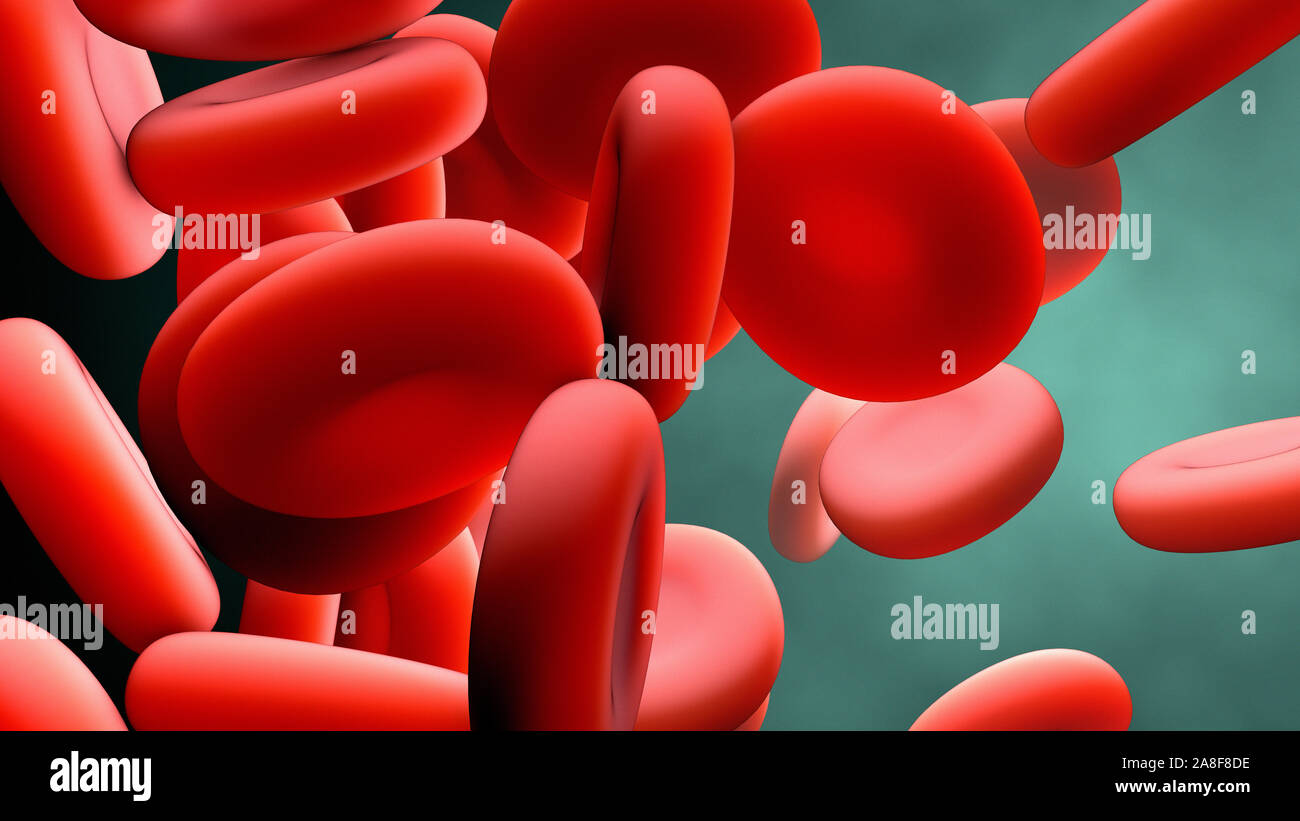 Red blood cells, illustration Stock Photo - Alamy