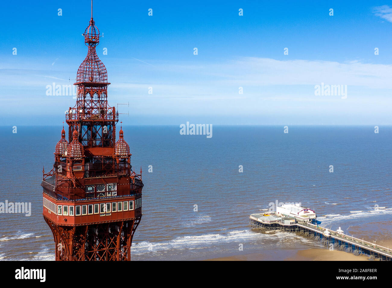 Aerial views blackpool tower hi-res stock photography and images - Alamy