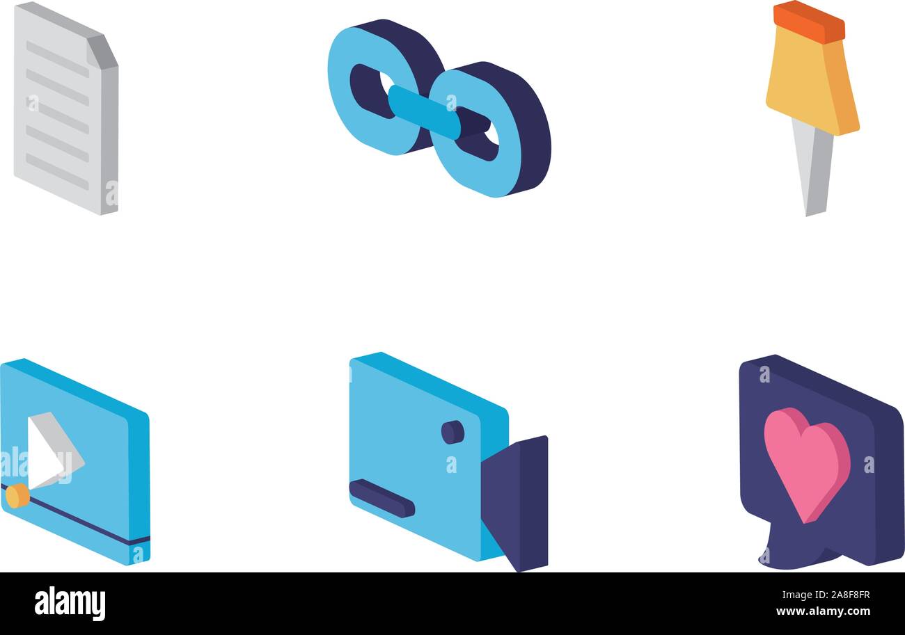 Isolated and isometric icon set vector design Stock Vector Image & Art ...
