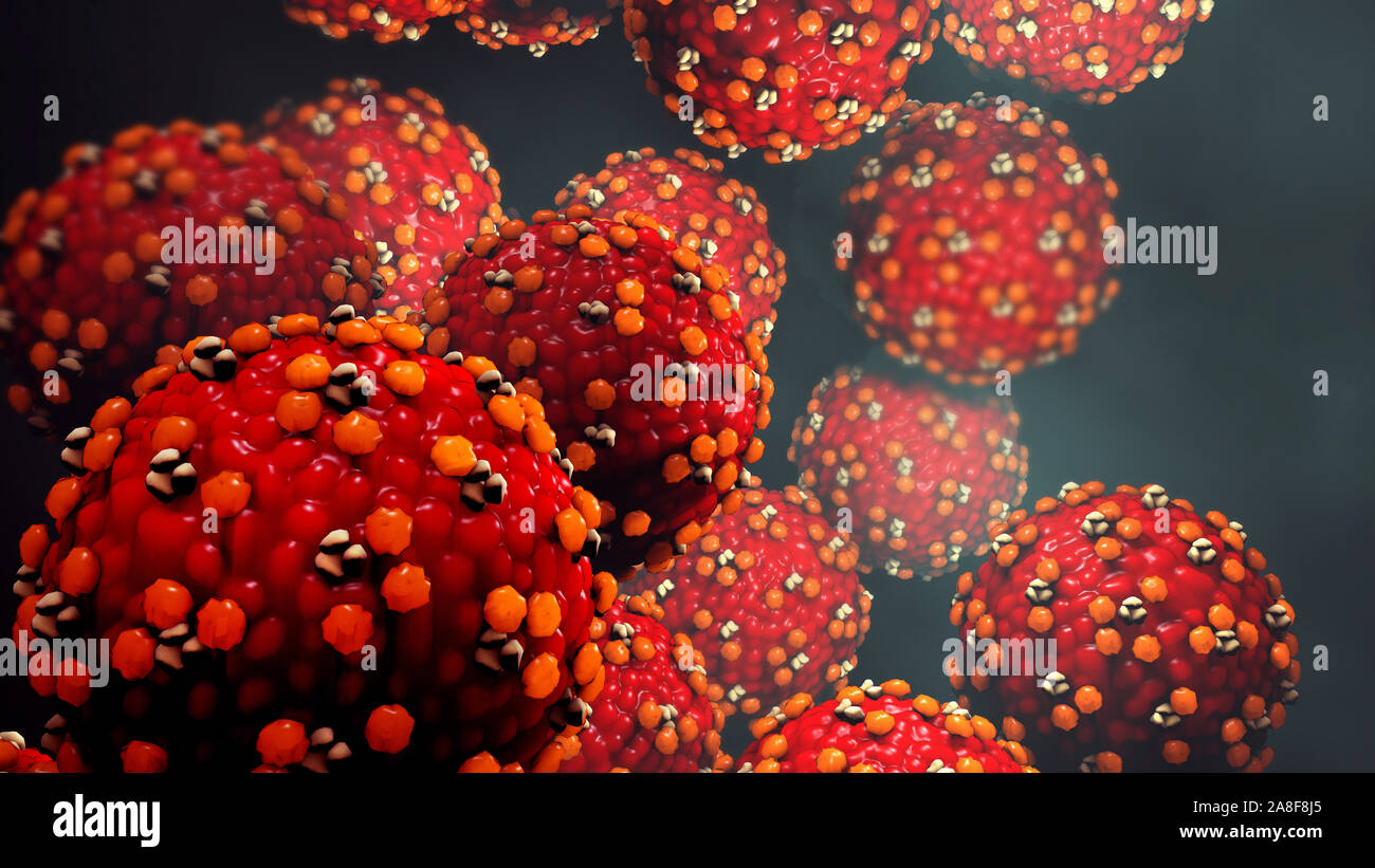 Measles virus, illustration Stock Photo - Alamy