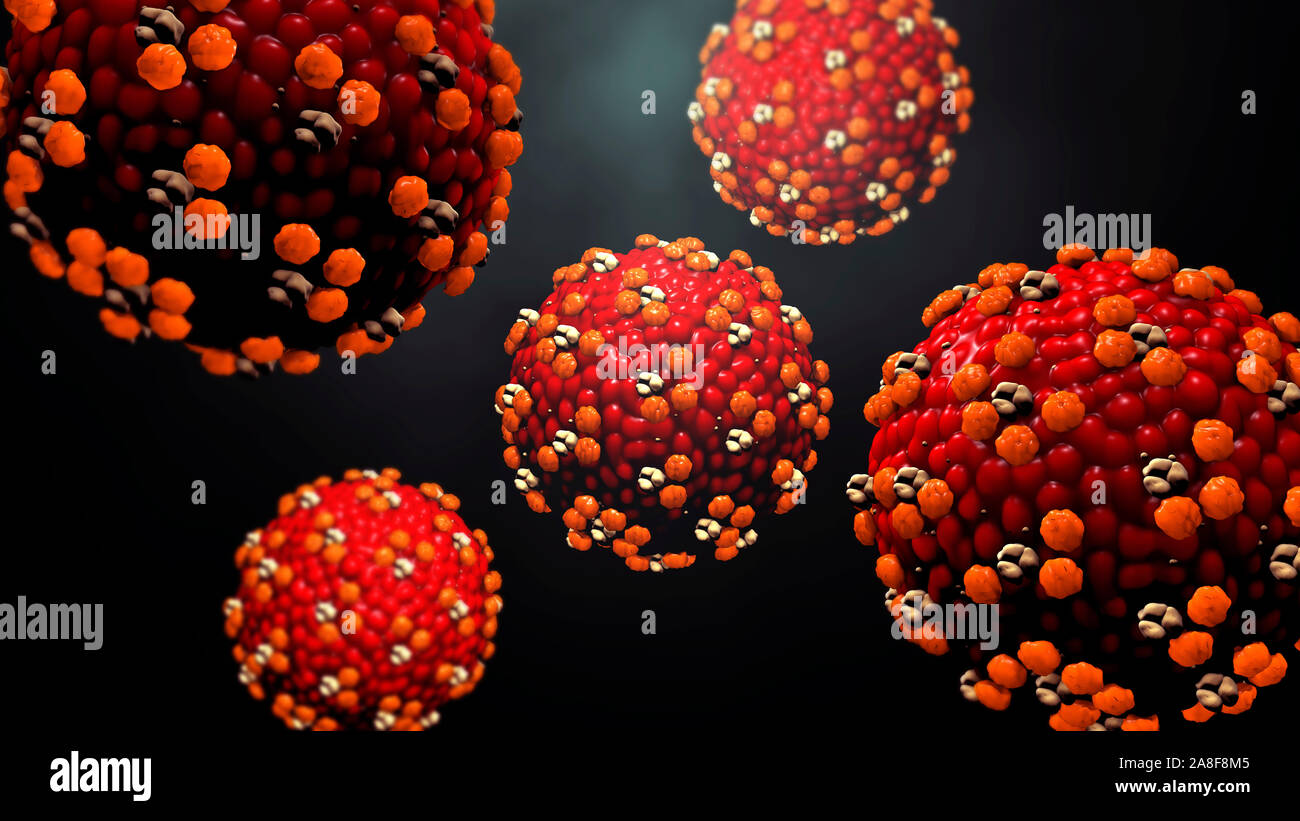 Measles virus, illustration Stock Photo - Alamy