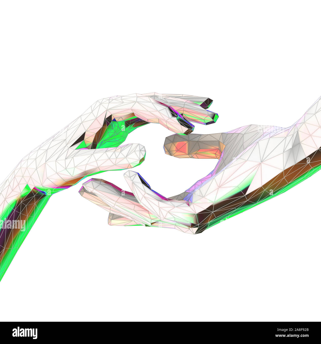 Hands touching, illustration Stock Photo - Alamy