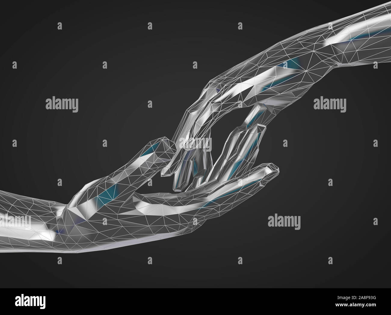 Hands touching, illustration Stock Photo - Alamy