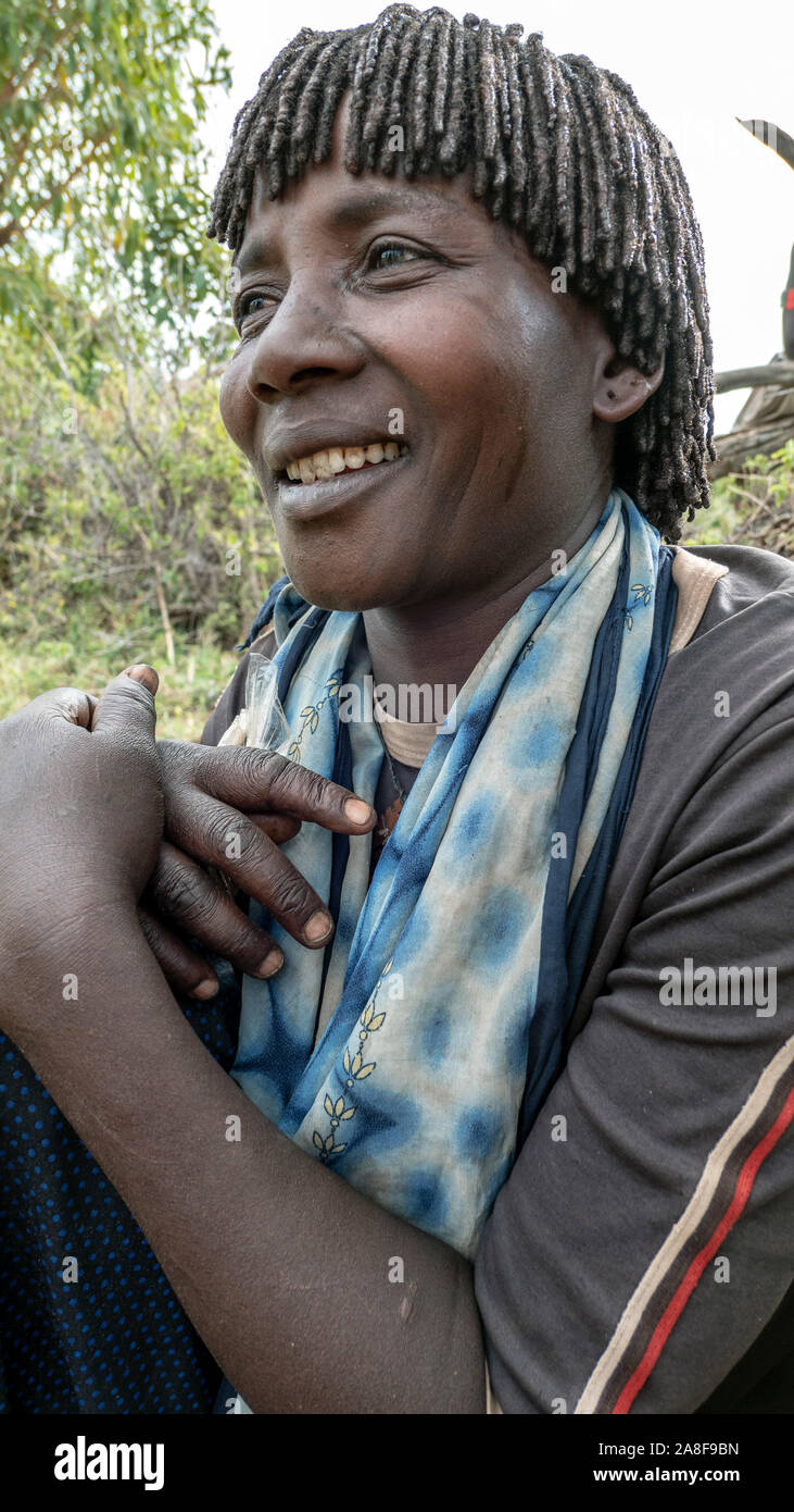 Bana or Bena tribe woman with braided hair Ethiopia Stock Photo - Alamy