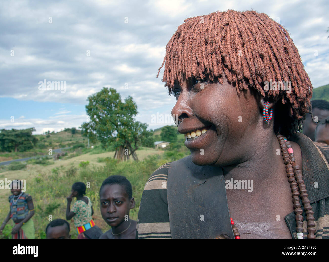 Bana or Bena tribe woman with braided hair Ethiopia Stock Photo - Alamy