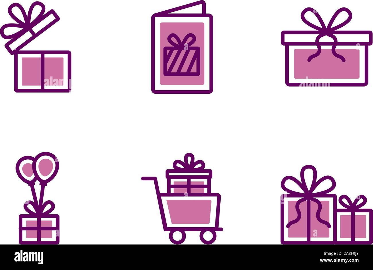 Isolated gift icon set fill vector design Stock Vector Image & Art - Alamy