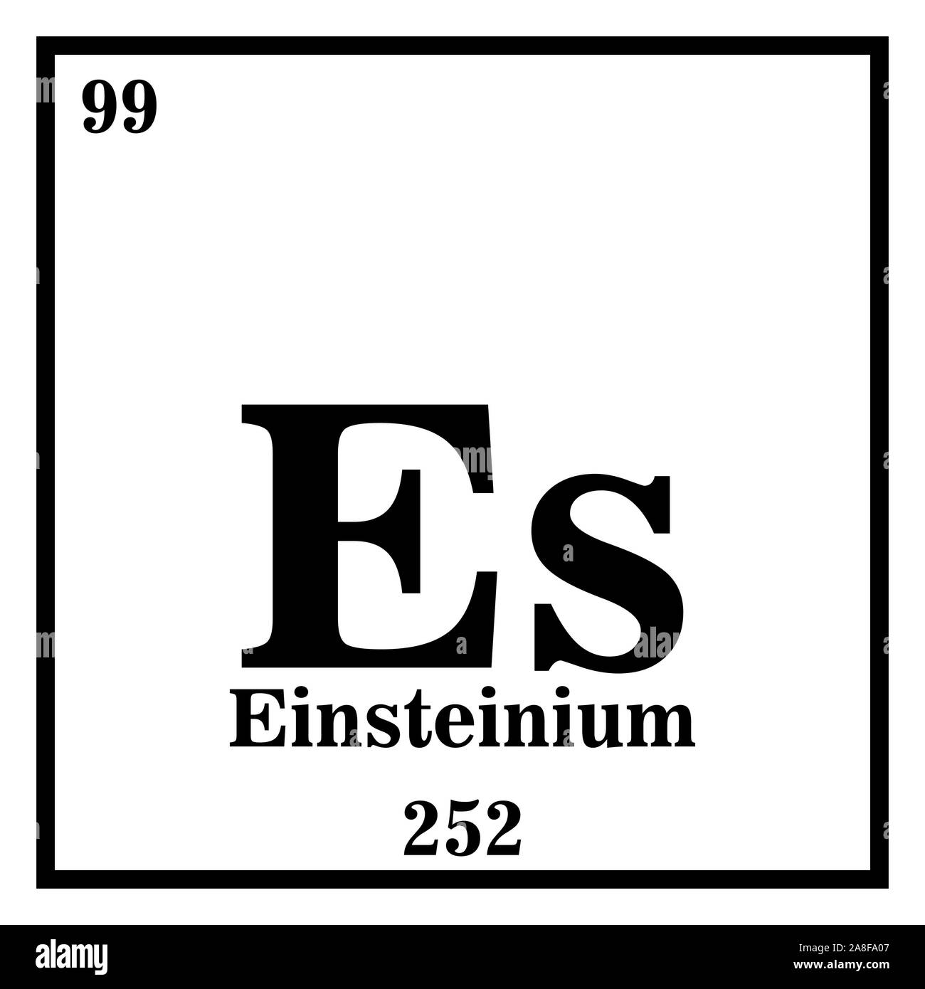 Einsteinium Periodic Table of the Elements Vector illustration eps 10 ...
