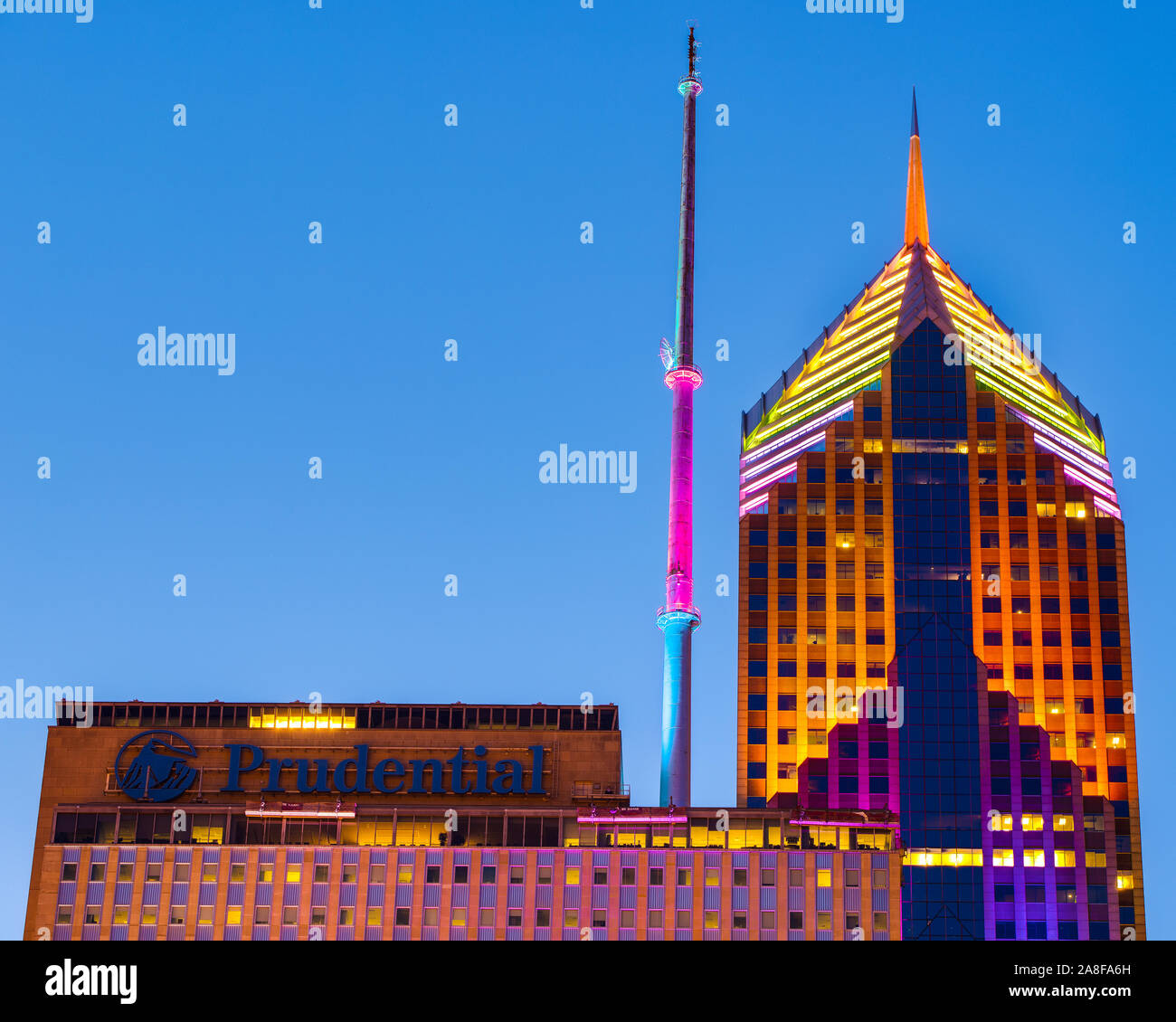 Prudential plaza architecture skyline hi-res stock photography and ...