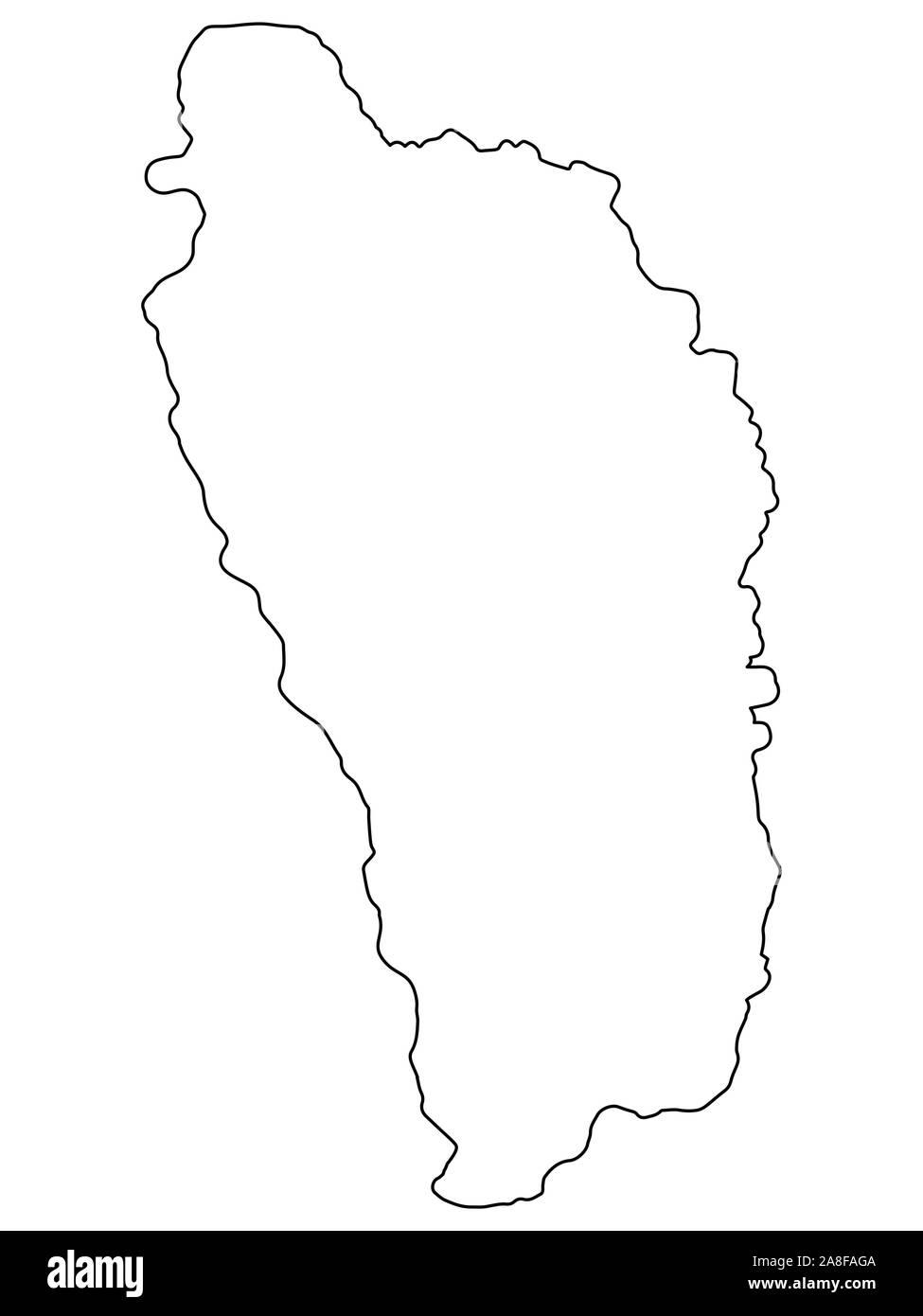 Dominica map outline Vector illustration. EPS10 Stock Vector Image ...