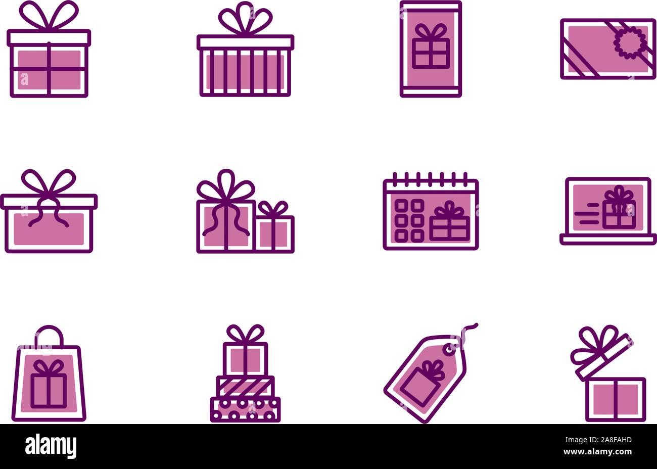 Isolated gift icon set fill vector design Stock Vector Image & Art - Alamy