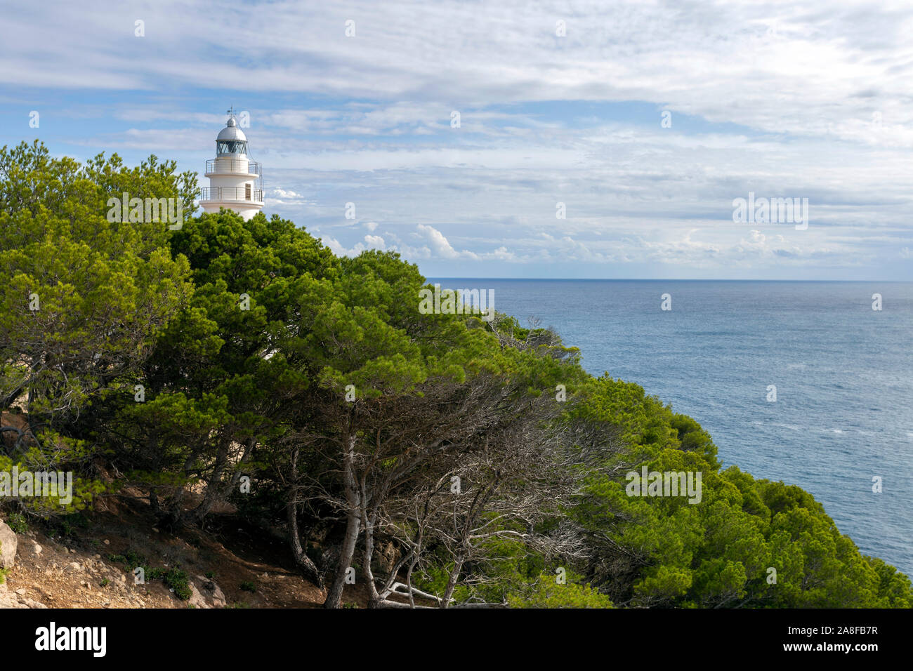 Far de Capdepera lighthouse on the island of Mallorca, Spain Stock ...