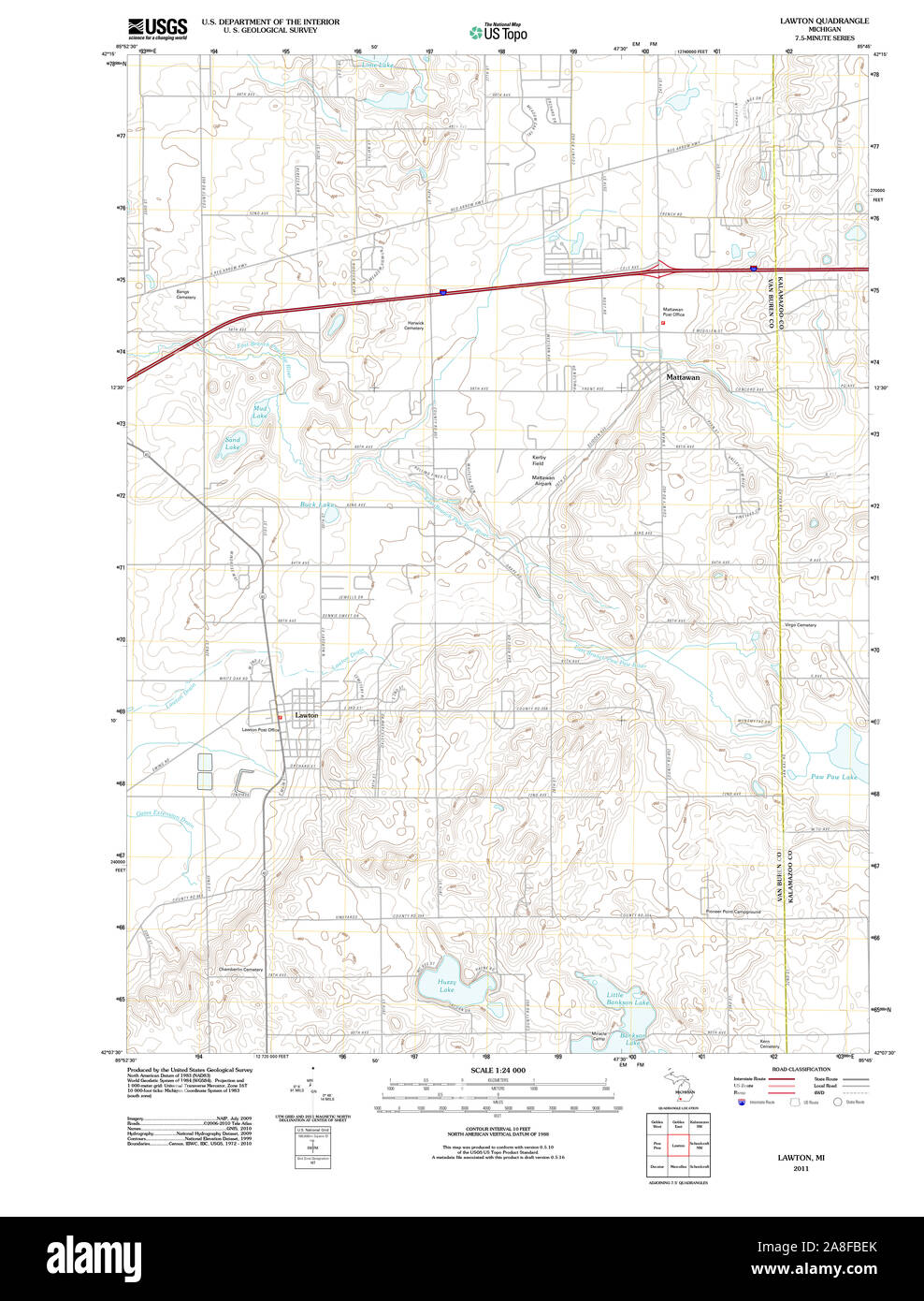 Map of lawton hi-res stock photography and images - Alamy