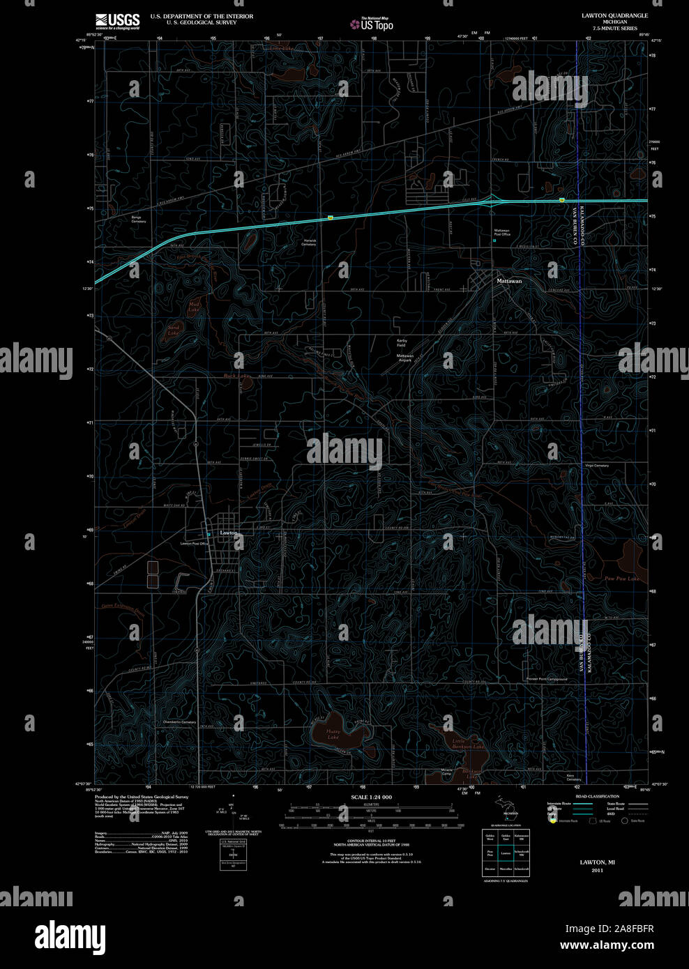 Map of lawton hi-res stock photography and images - Alamy