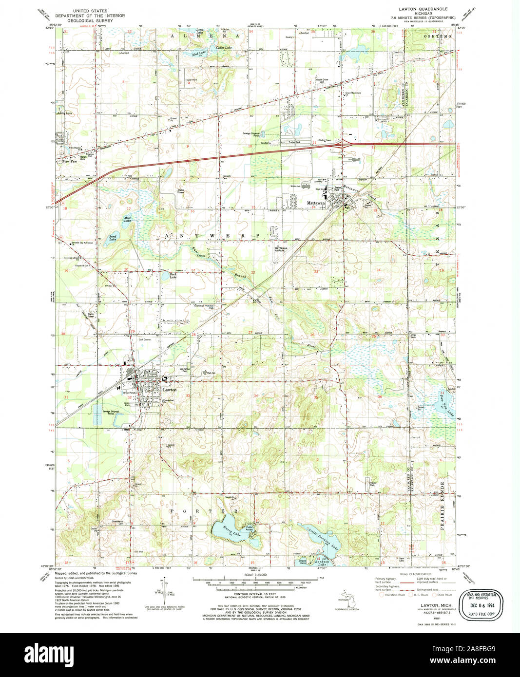Map of lawton hi-res stock photography and images - Alamy
