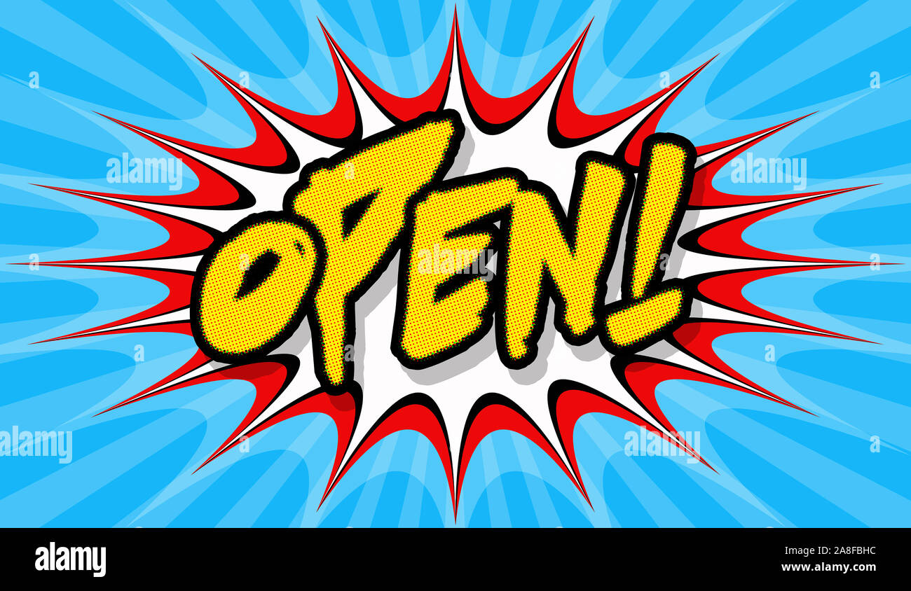 For Sale pop art poster, comic book writing or sign Stock Photo - Alamy