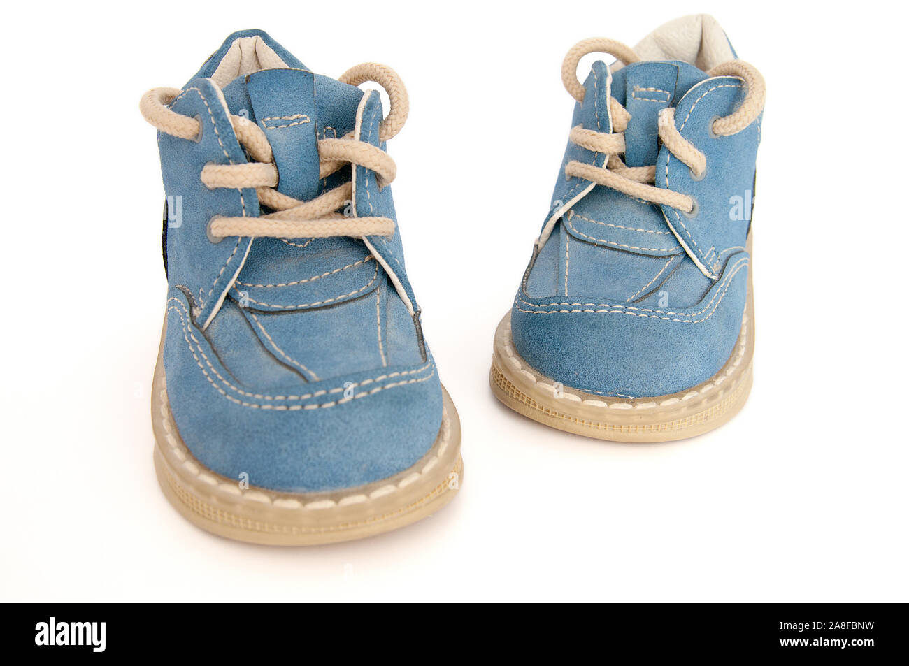 sweet small blue baby shoes Stock Photo - Alamy