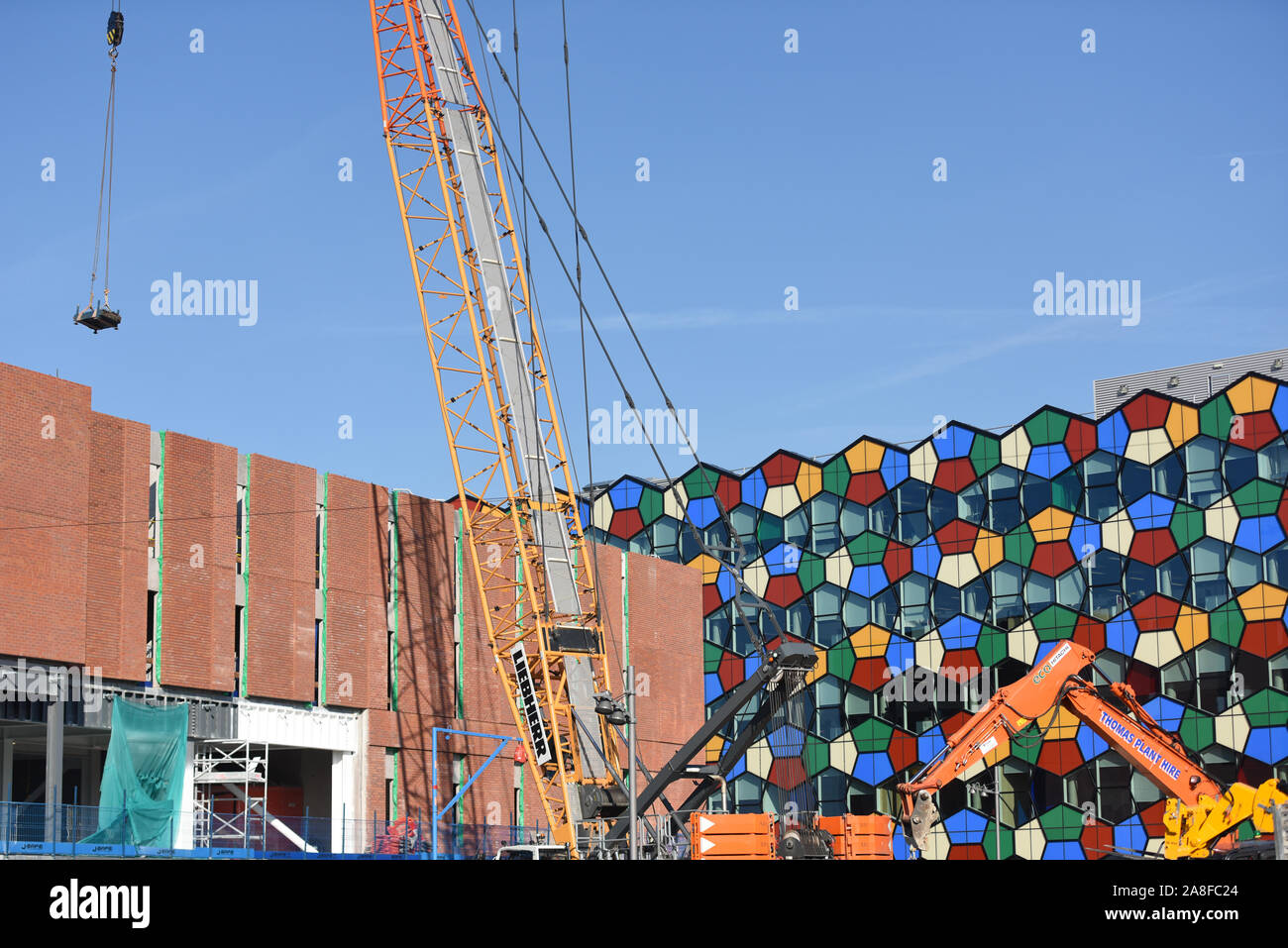 Construction work continues on the new Hilton hotel complex at One ...