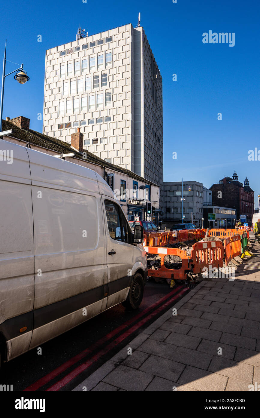 Construction work continues on the new Hilton hotel complex at One ...