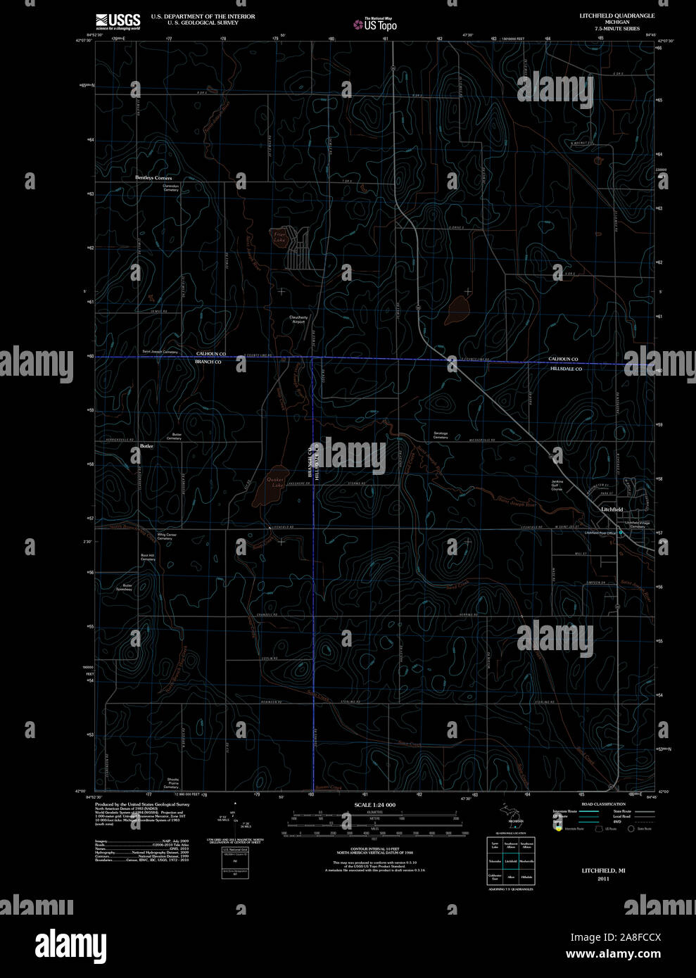 Litchfield map hi-res stock photography and images - Alamy