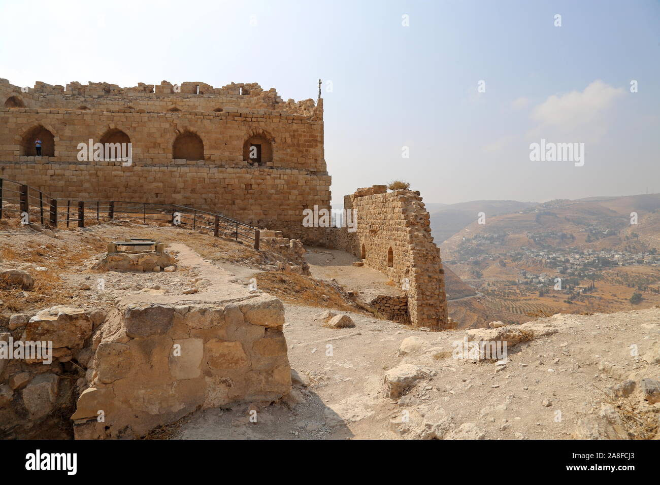 Mamluk Keep and West Wall, Karak Castle, Al Karak, Karak Governorate ...