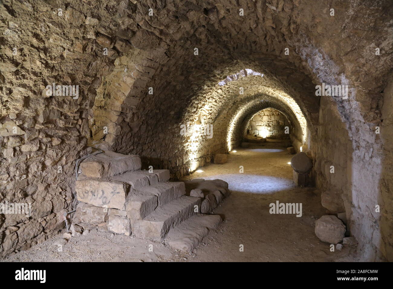 Dungeons, Karak Castle, Al Karak, Karak Governorate, Jordan, Middle ...