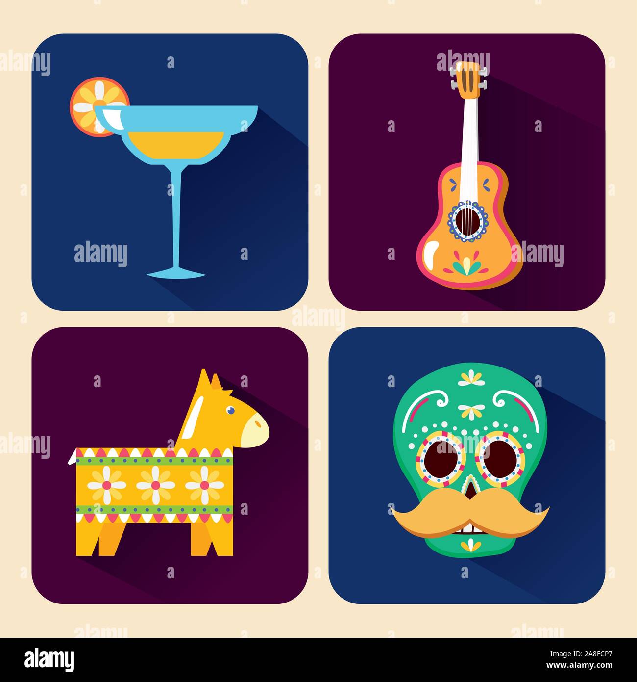 Mexican icon set vector design Stock Vector Image & Art - Alamy