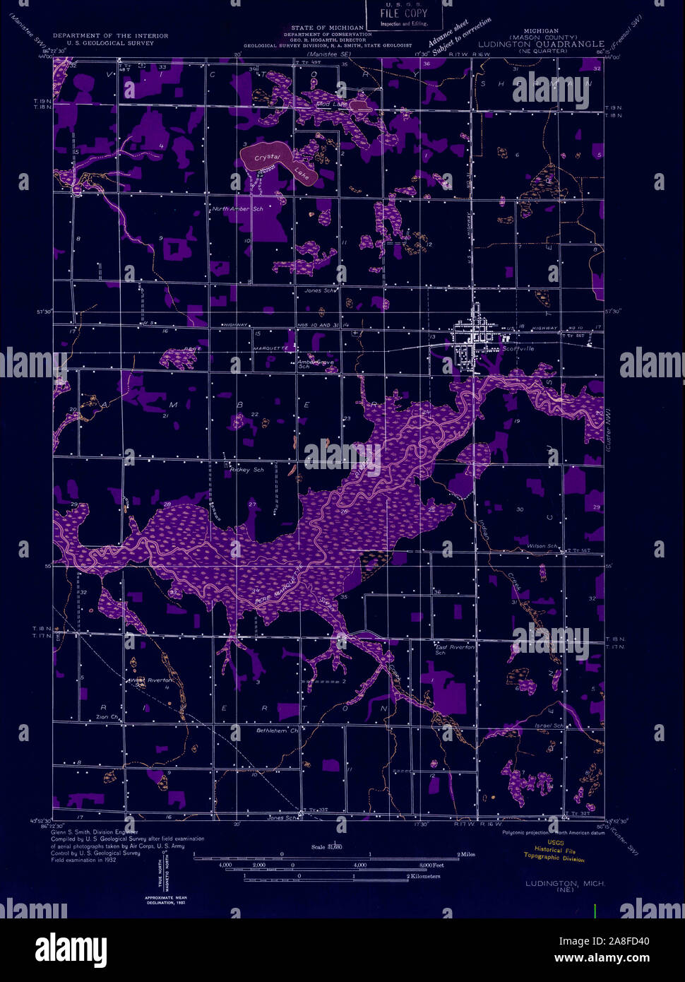 Map of ludington hi-res stock photography and images - Alamy