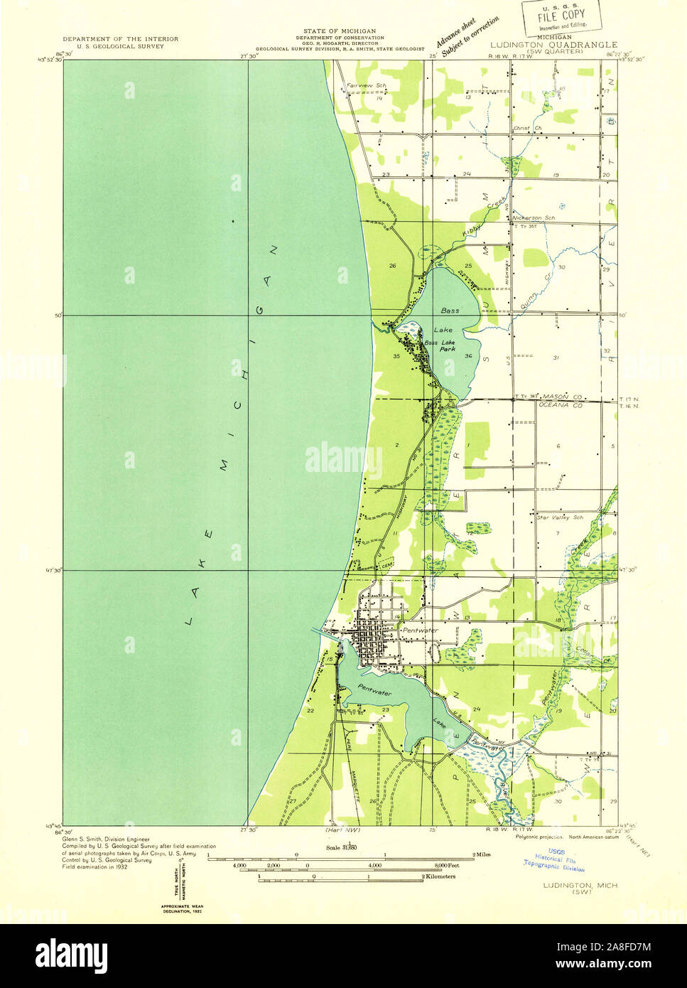 Map of ludington hi-res stock photography and images - Alamy