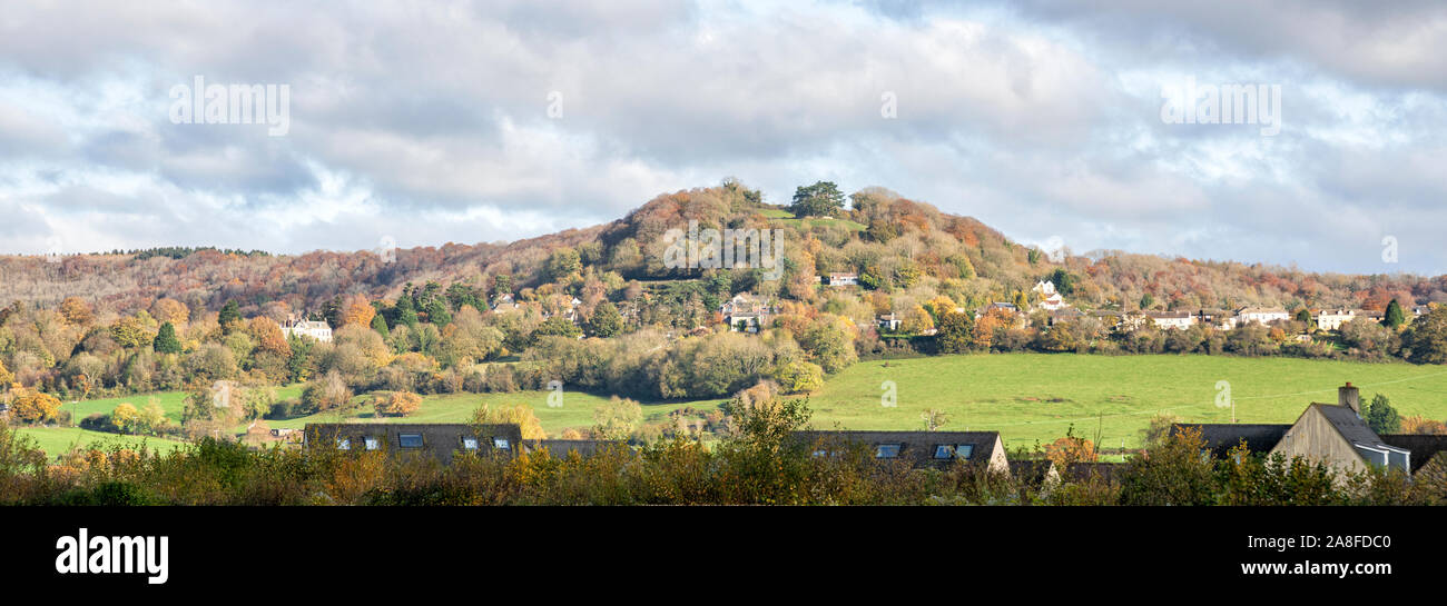 The Cotswold Edge and the market town of Wotton Under Edge, The ...