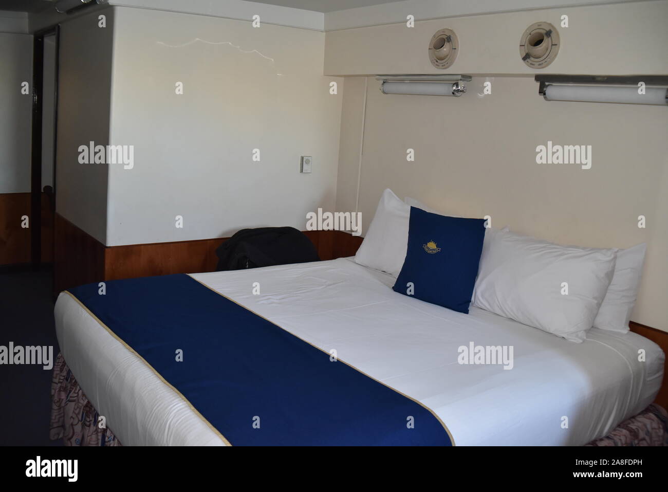 Long Beach, CA. U.S.A. October 21, 2019. RMS Queen Mary. Cunard-White ...