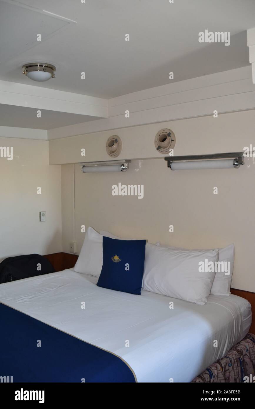 Long Beach, CA. U.S.A. October 21, 2019. RMS Queen Mary. Cunard-White ...