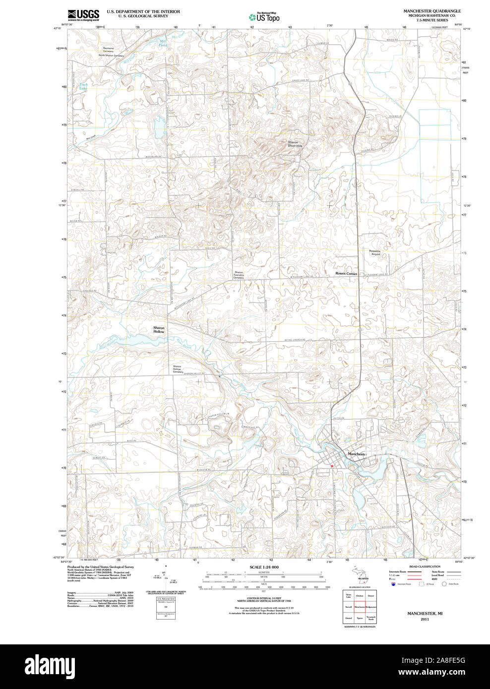 Manchester michigan map hi-res stock photography and images - Alamy