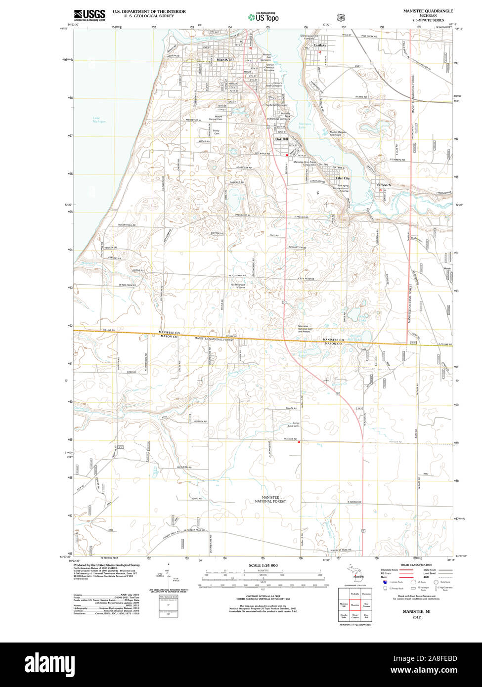 Map of manistee hi-res stock photography and images - Alamy