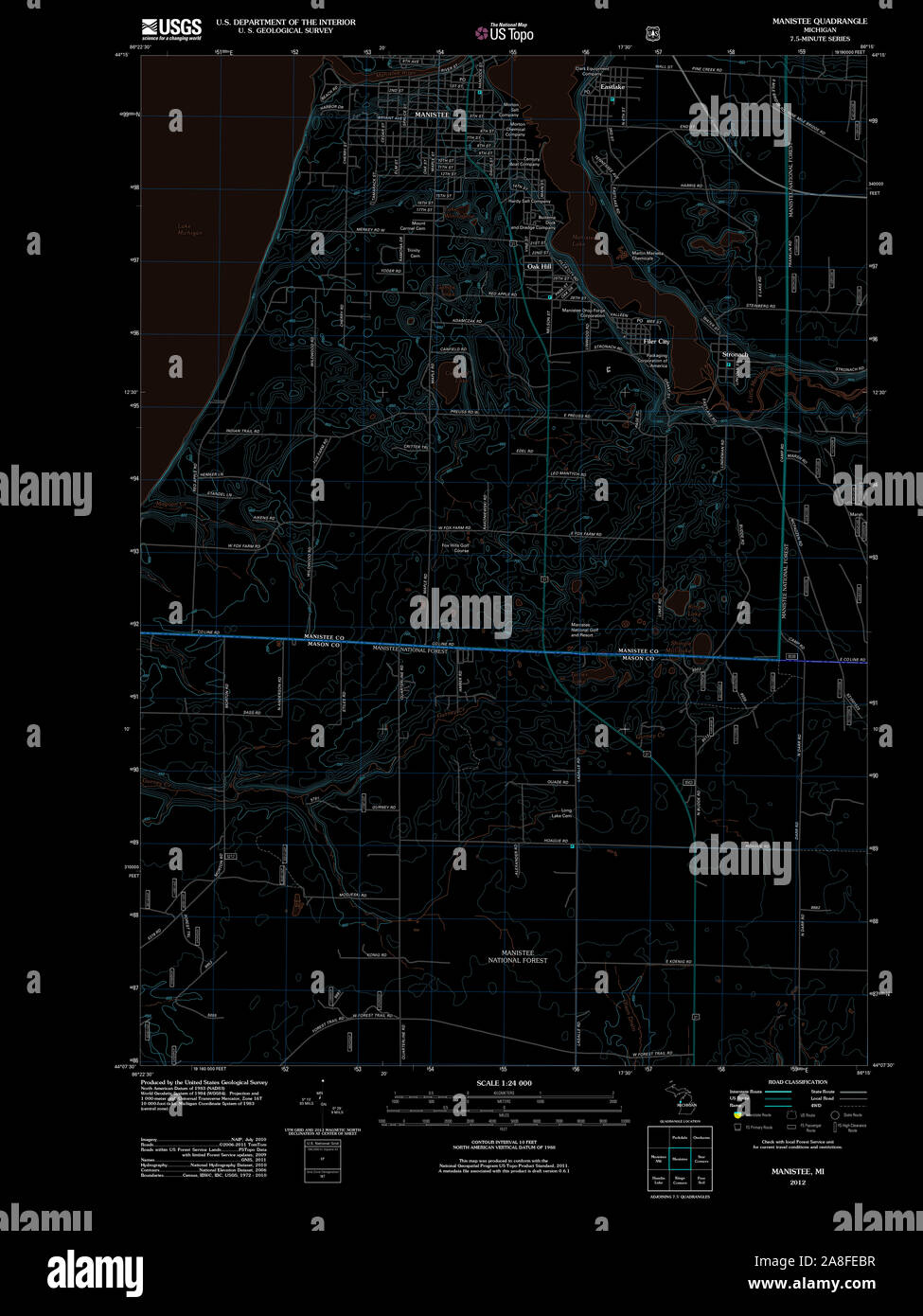 Map of manistee hi-res stock photography and images - Alamy