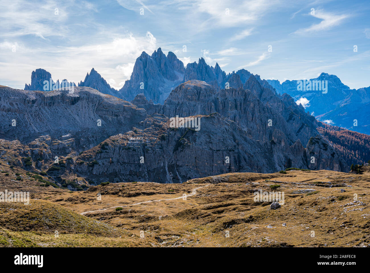Beautiful mountain landscape surrounding the famous Tre Cime di ...