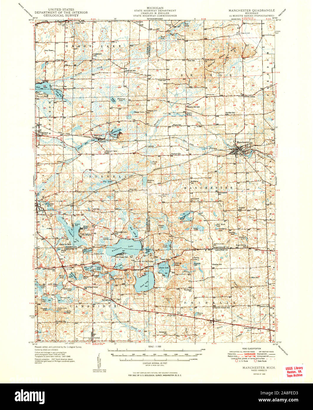 Manchester Michigan Map